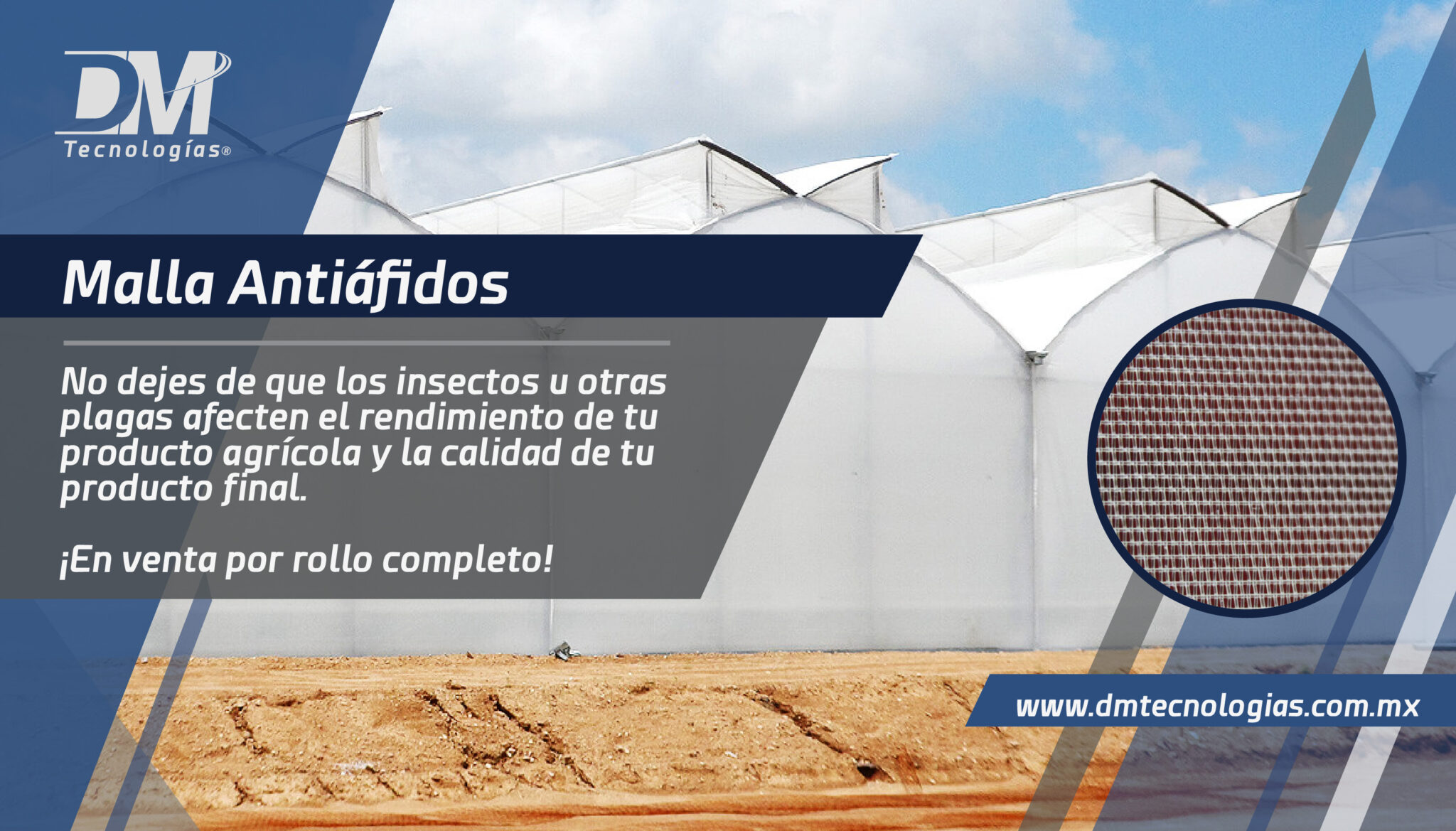 Recubre tu invernadero con Malla Antiáfidos y evita la entrada de insectos